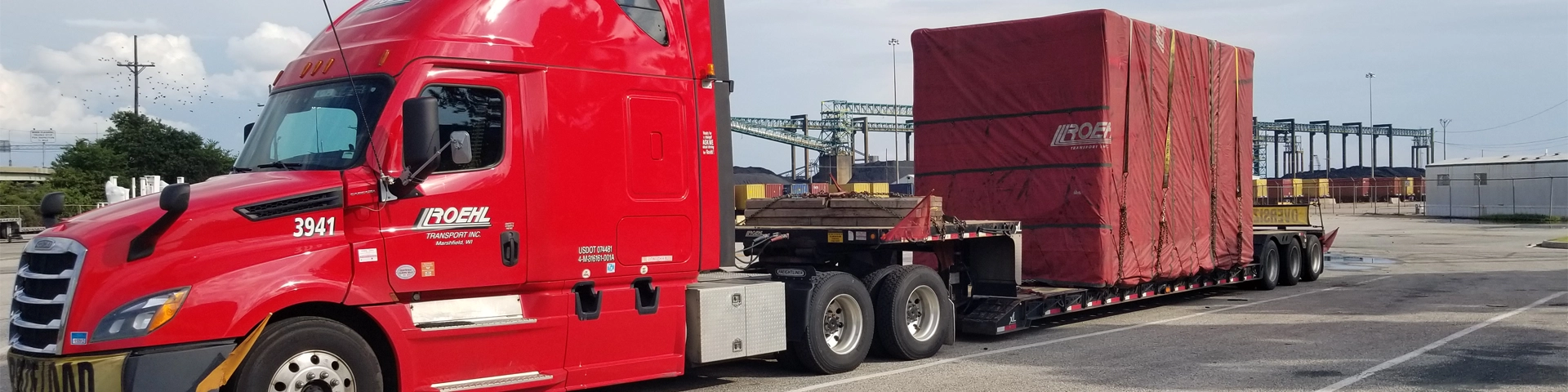 Modular Unit on 6-Axle Double Drop Stretch RGN